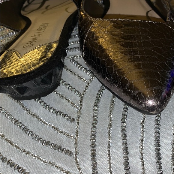 Sam & Libby | Shoes | Sam And Libby Metallic Pointed Tie Ballet Flats ...